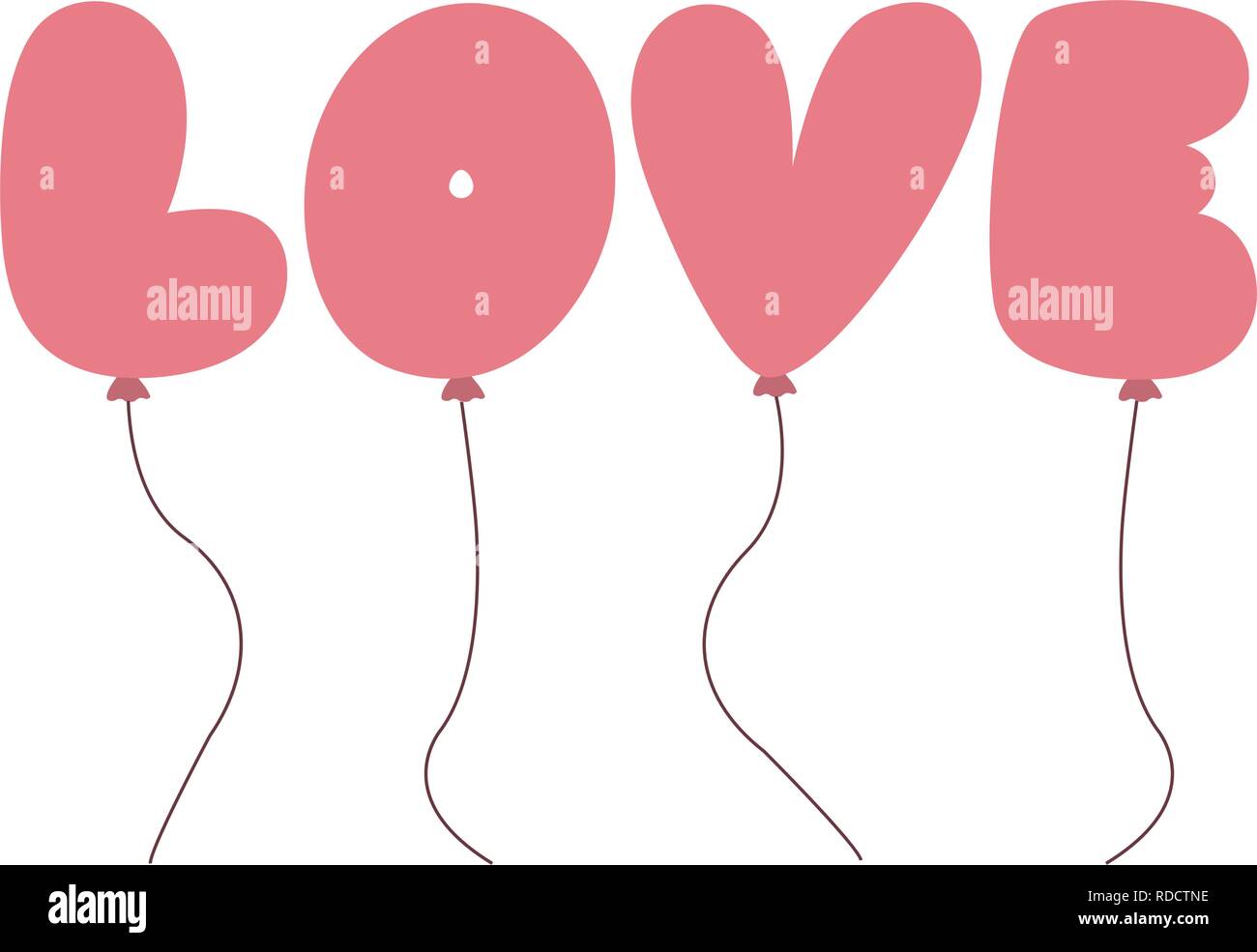 Love balloons isolated Stock Vector Image & Art - Alamy