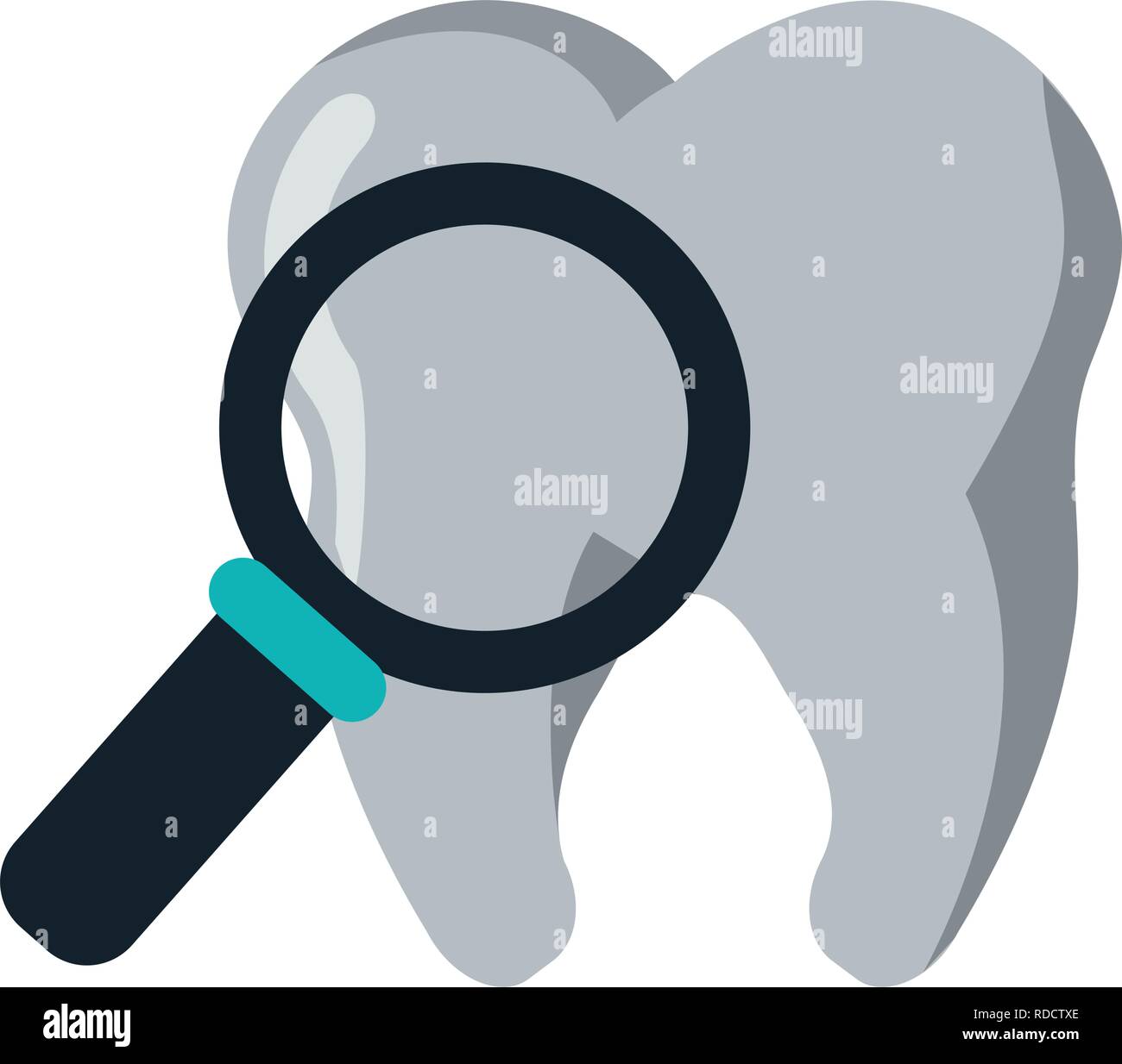 tooth and magnifying glass Stock Vector Image & Art - Alamy