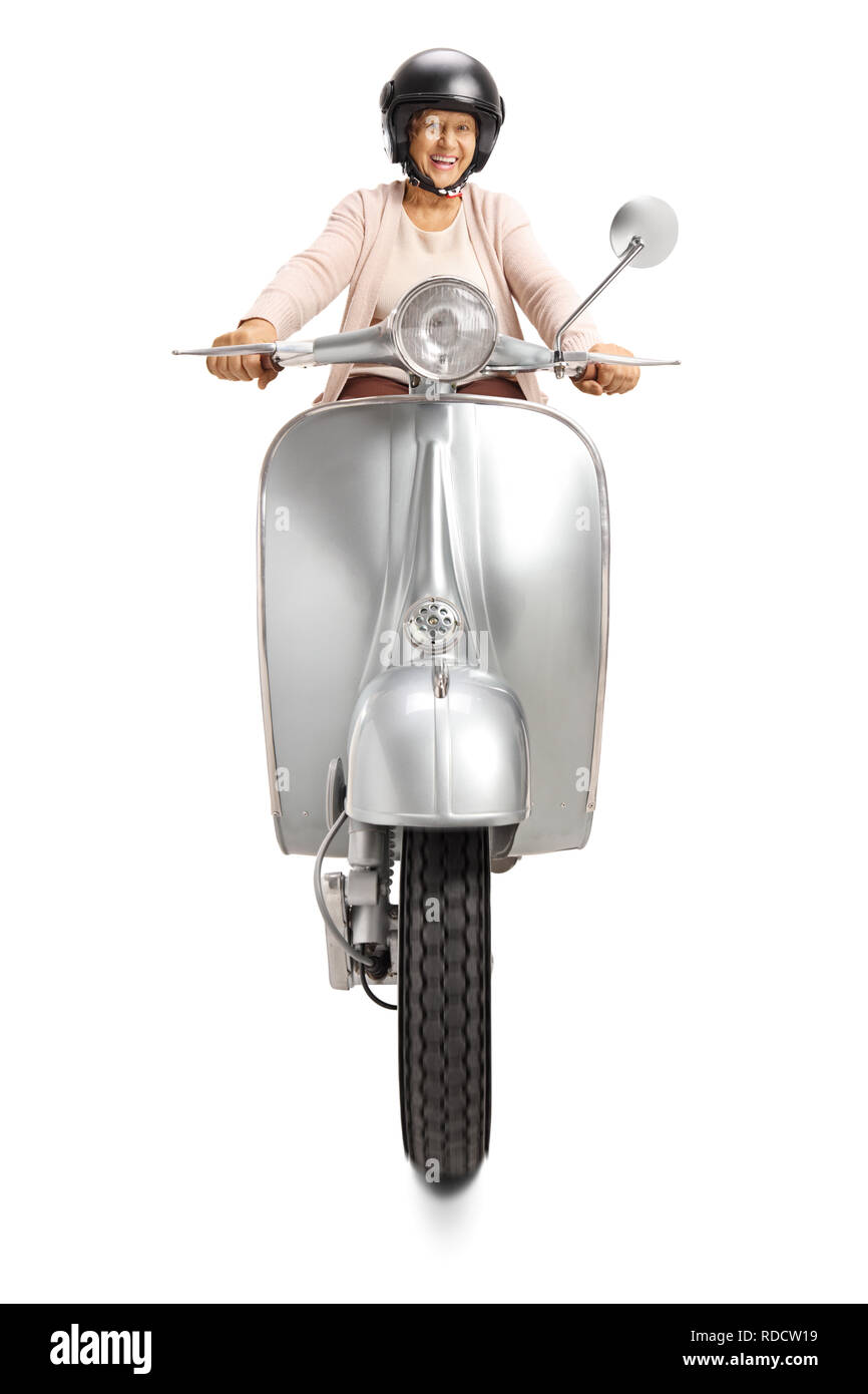 Wearing helmet on bike Cut Out Stock Images & Pictures - Alamy