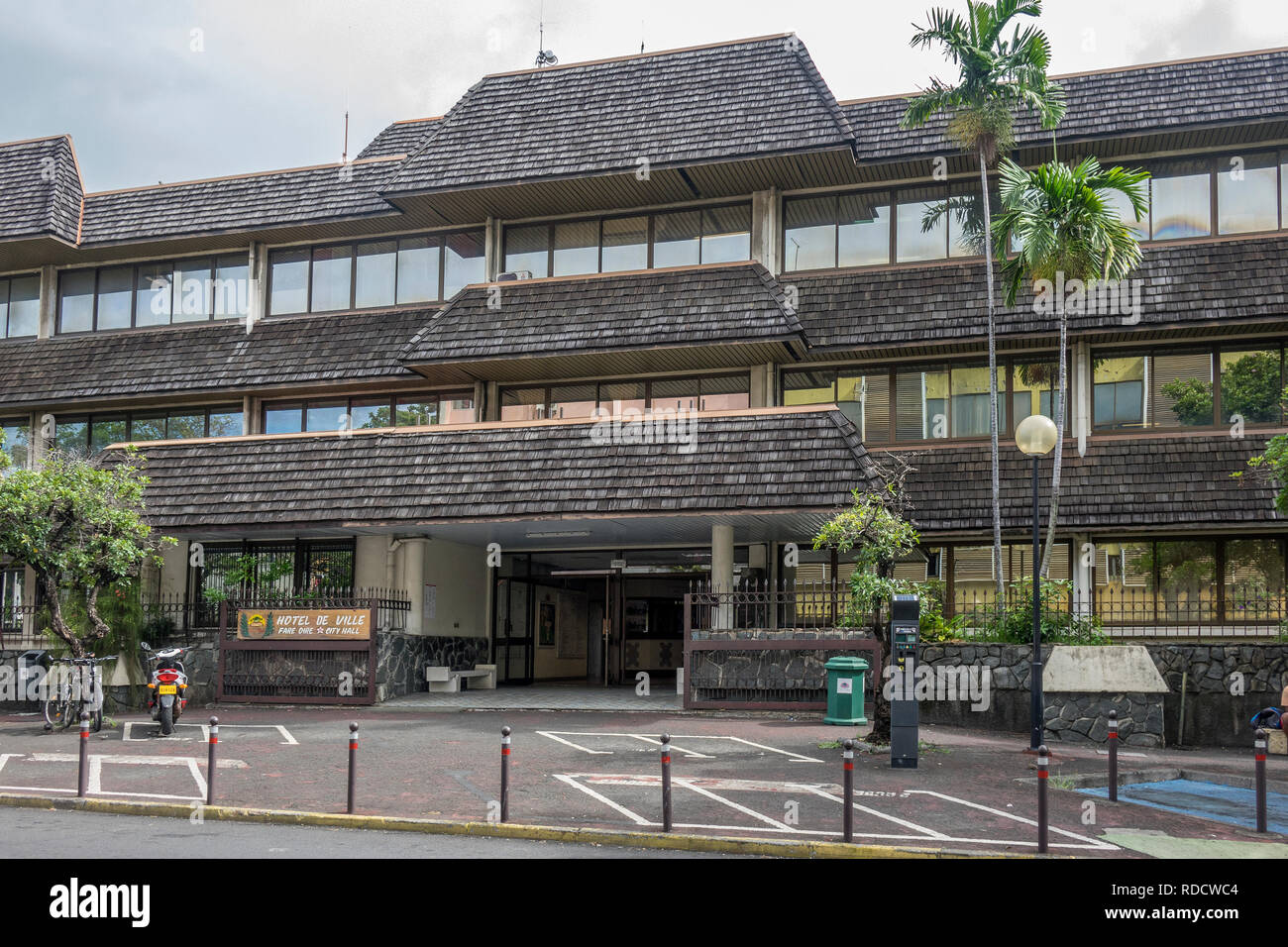 French Polynesia, Tahiti, Papeete, Town hall Stock Photo - Alamy