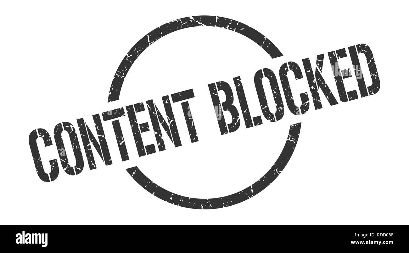 content blocked black round stamp Stock Vector Image & Art - Alamy