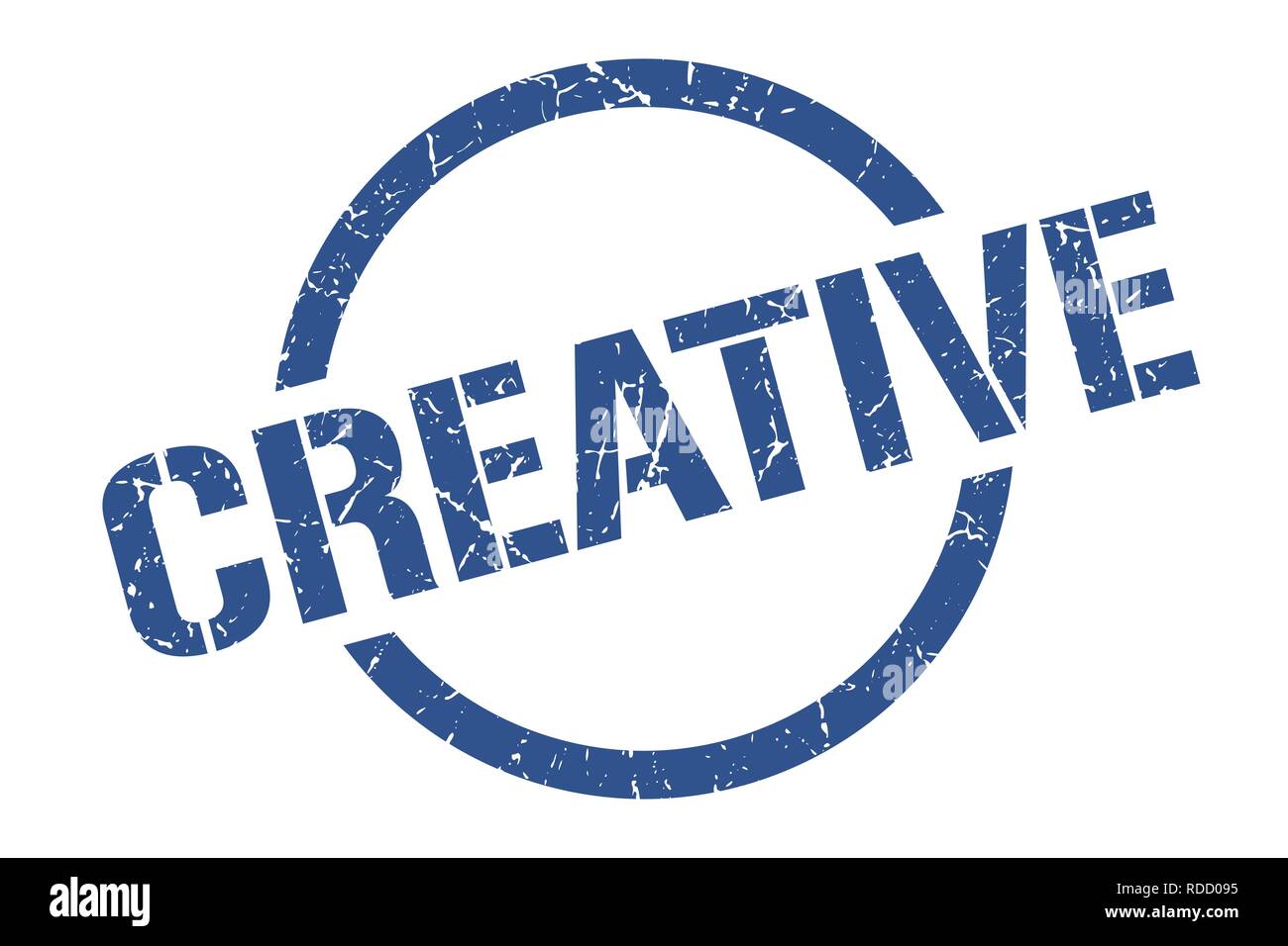 creative blue round stamp Stock Vector Image & Art - Alamy