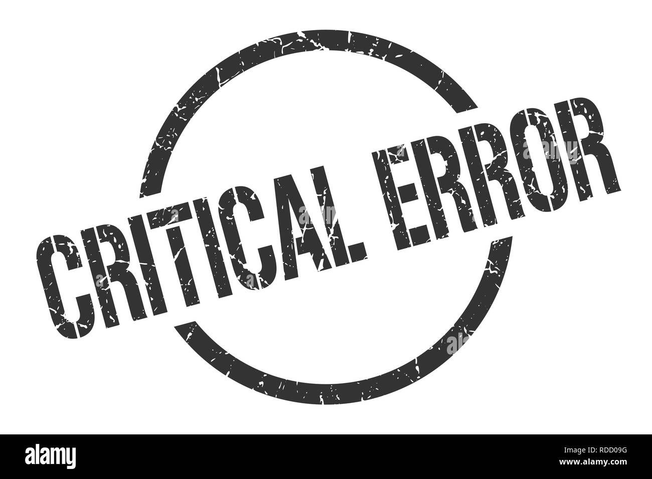 critical error black round stamp Stock Vector Image & Art - Alamy