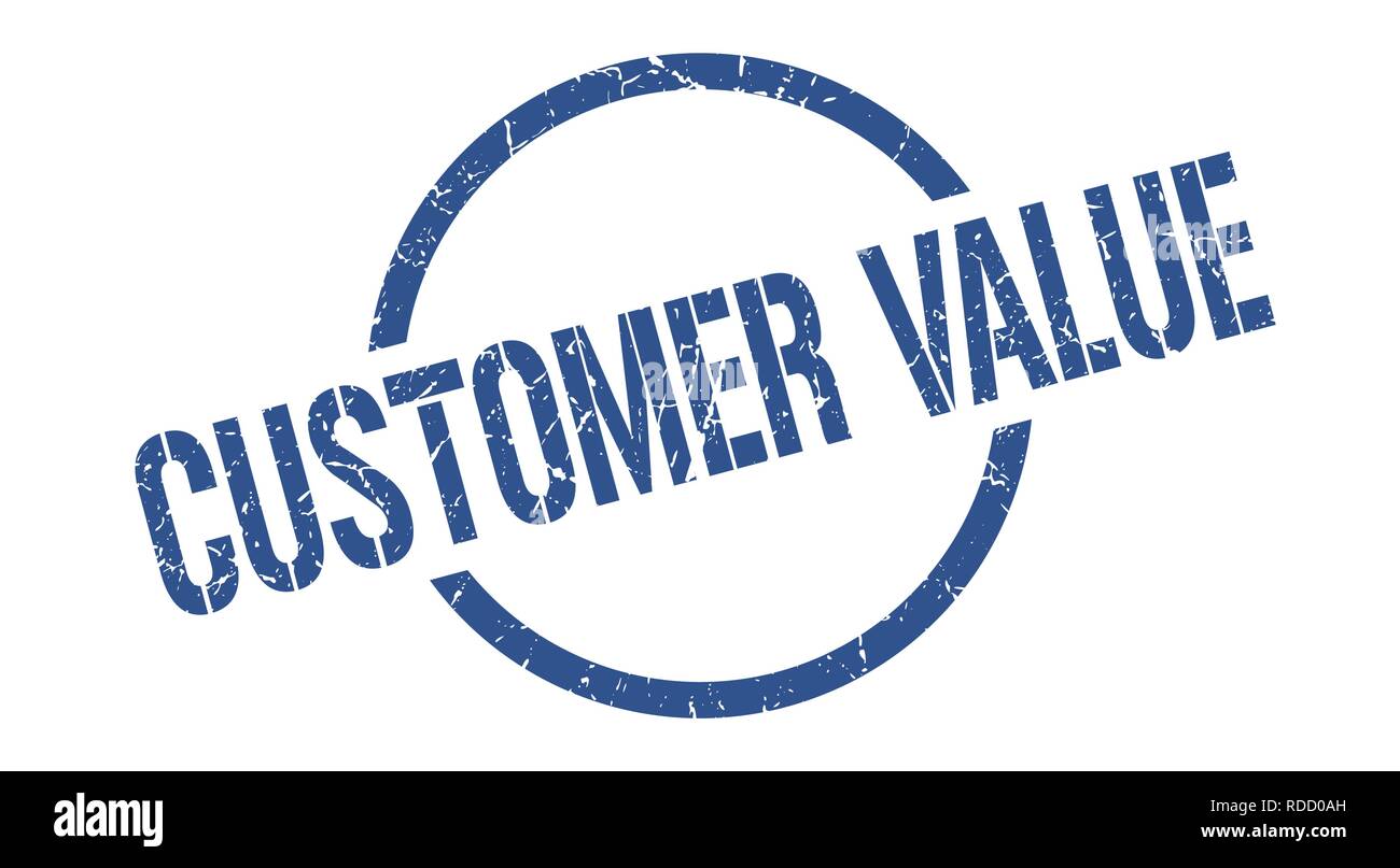 customer value blue round stamp Stock Vector Image & Art - Alamy