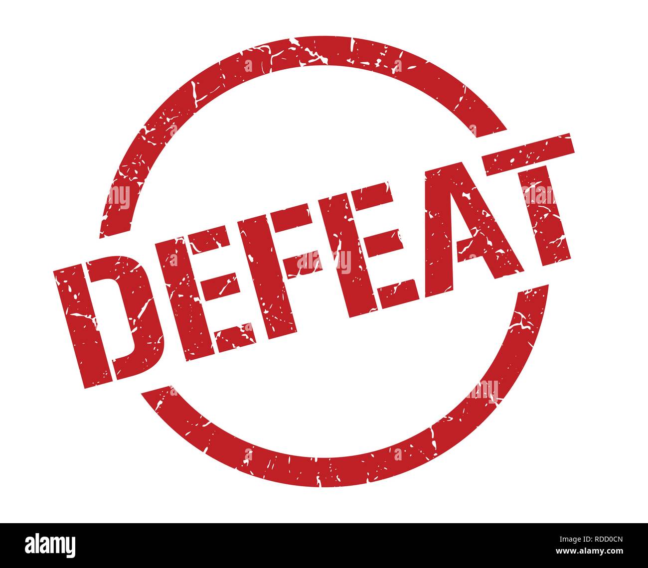 defeat red round stamp Stock Vector Image & Art - Alamy
