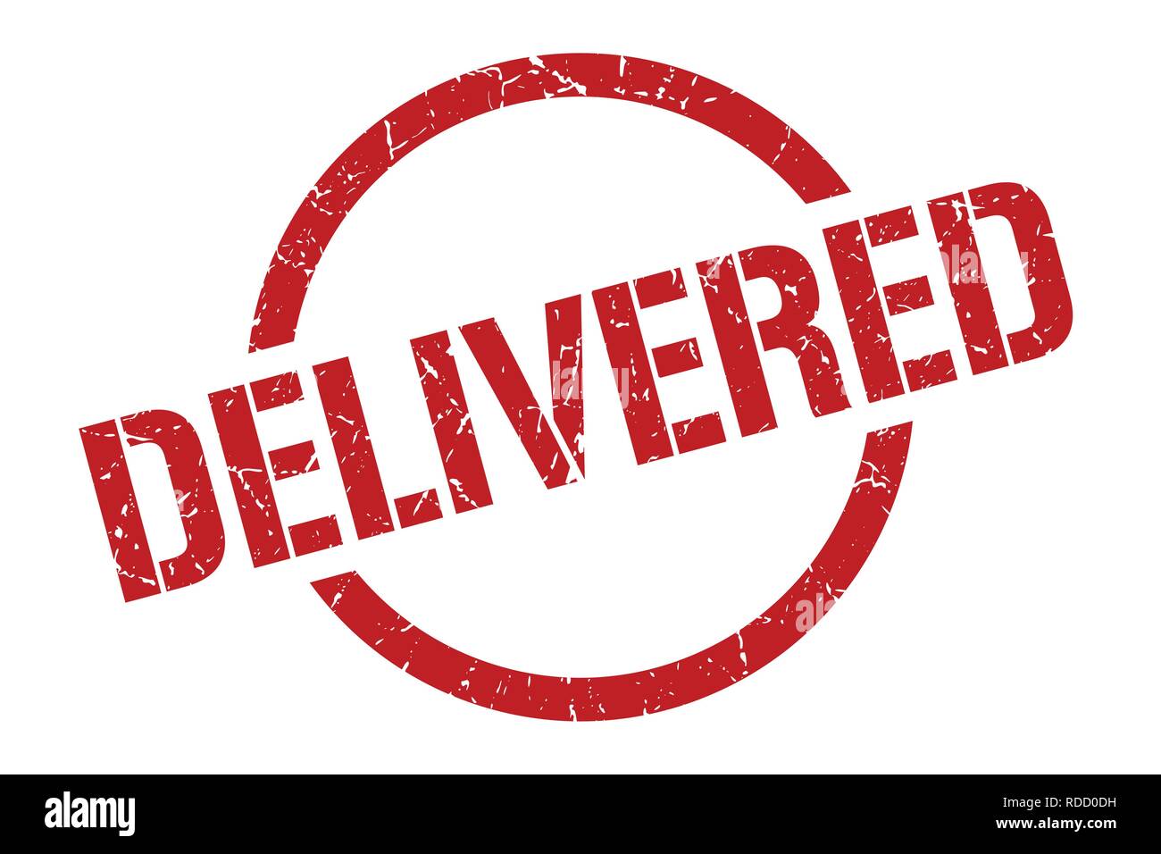 Delivered badge Cut Out Stock Images & Pictures - Alamy