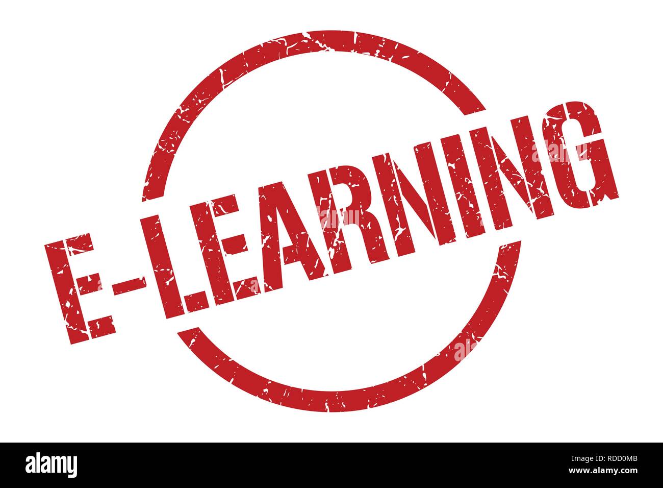 e-learning red round stamp Stock Vector Image & Art - Alamy