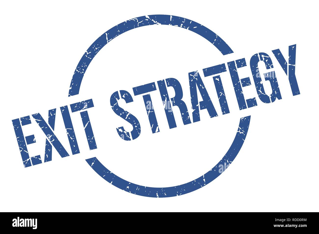 exit strategy blue round stamp Stock Vector Image & Art - Alamy
