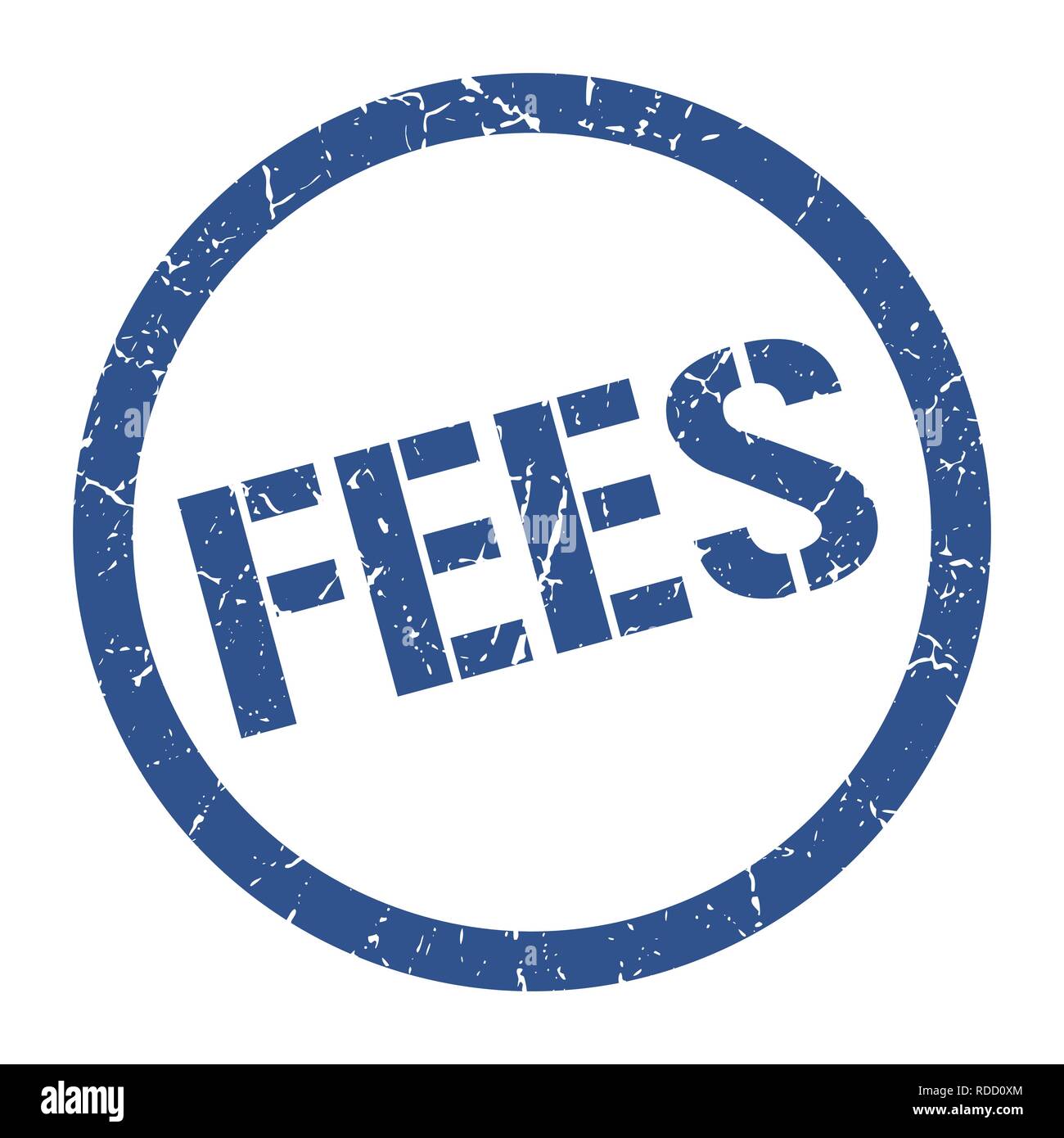 fees blue round stamp Stock Vector Image & Art - Alamy