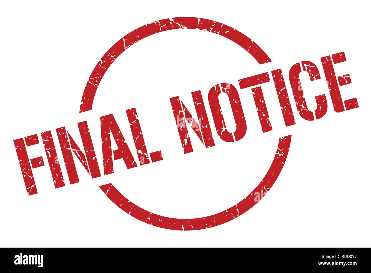 final notice red round stamp Stock Vector Image & Art - Alamy