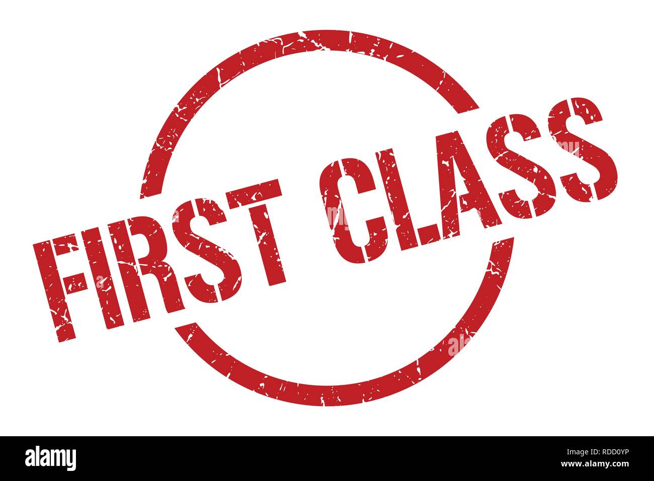 first class red round stamp Stock Vector Image & Art - Alamy