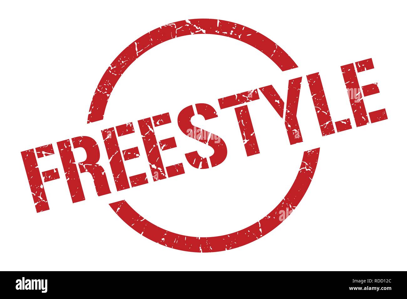 freestyle red round stamp Stock Vector Image & Art - Alamy