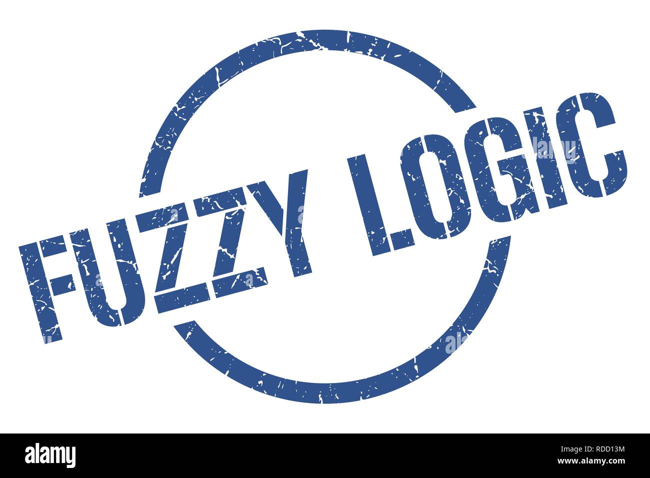 fuzzy logic blue round stamp Stock Vector Image & Art - Alamy
