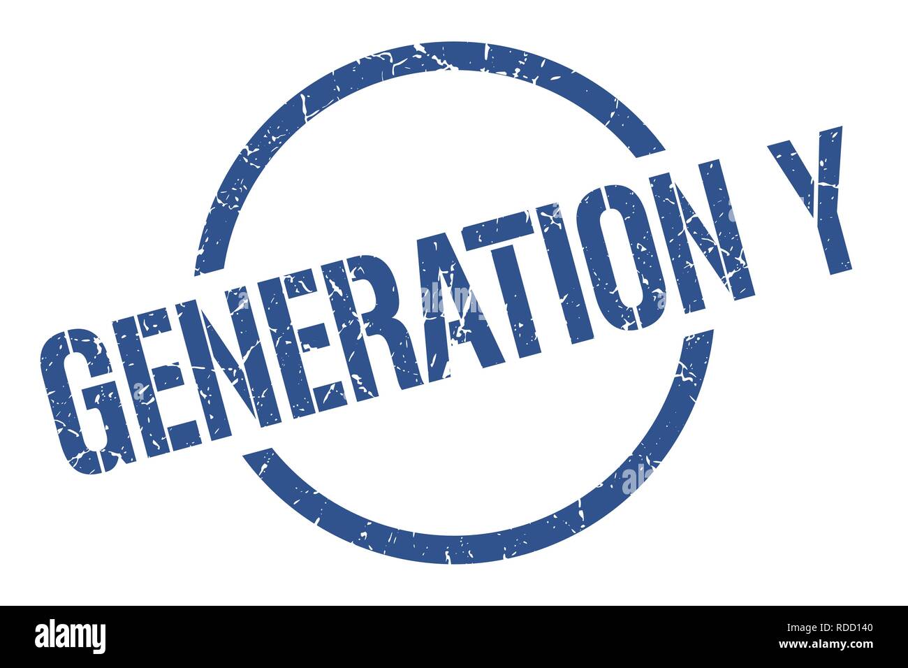 generation y blue round stamp Stock Vector Image & Art - Alamy