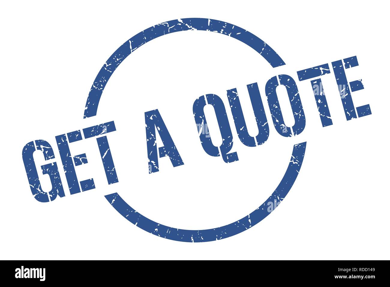 get a quote blue round stamp Stock Vector Image & Art - Alamy