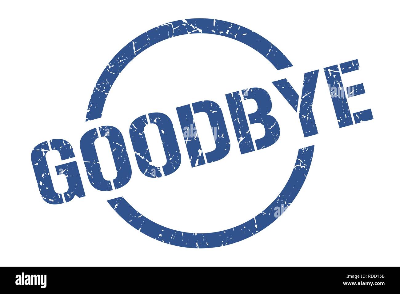 goodbye blue round stamp Stock Vector Image & Art - Alamy