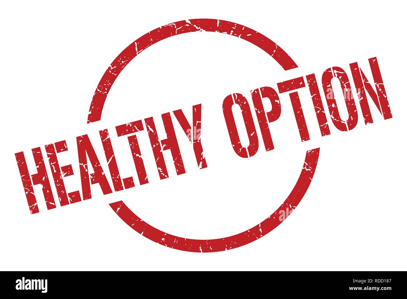 healthy option red round stamp Stock Vector Image & Art - Alamy