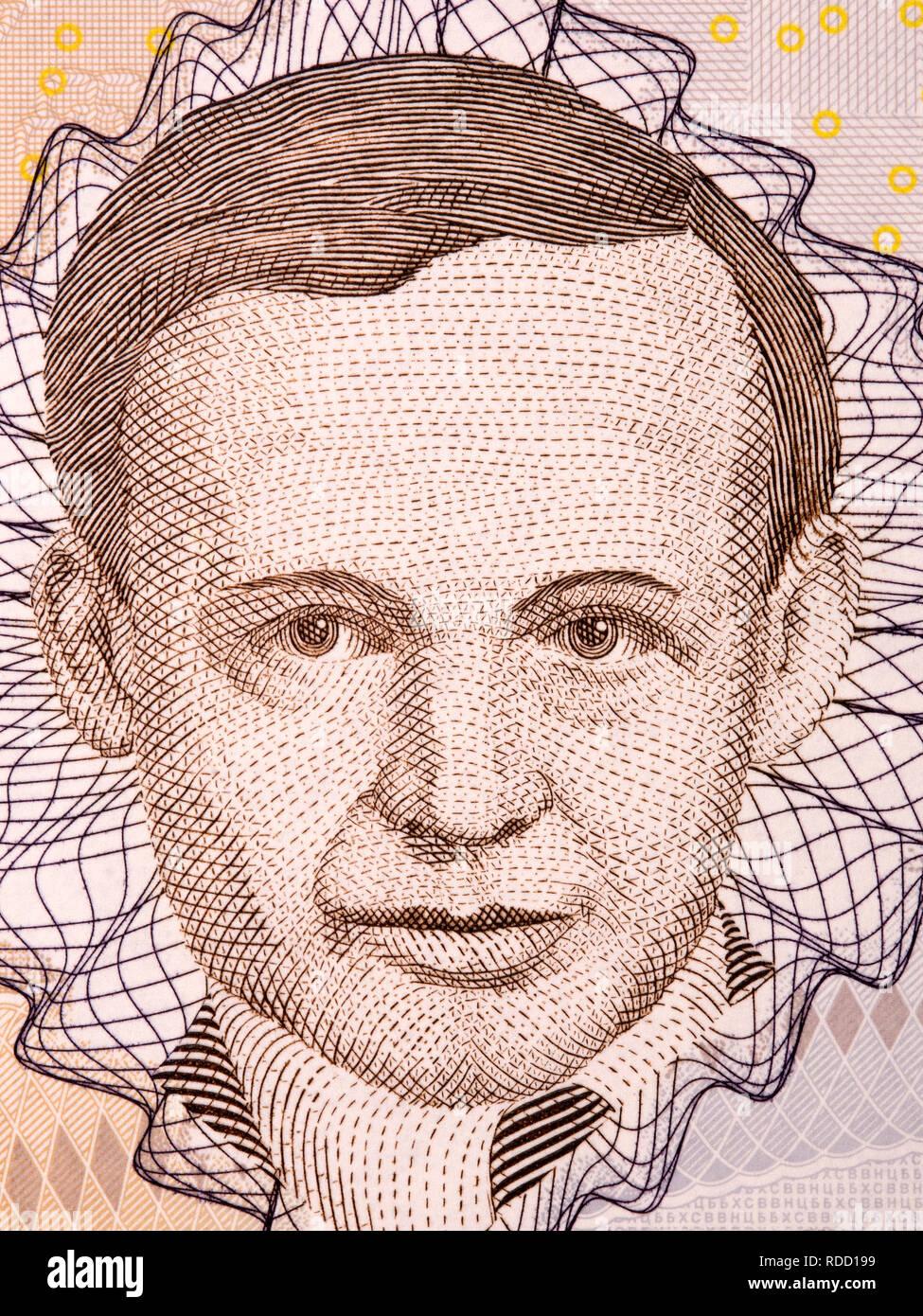 Antun Branko Simic portrait from Bosnia and Herzegovina money Stock ...