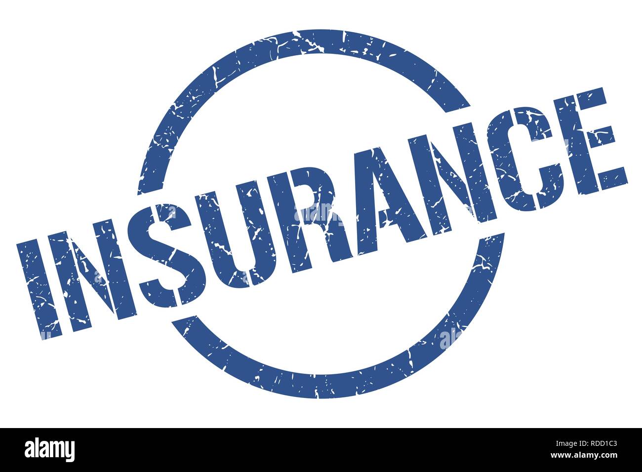 Insurance round blue sticker Stock Vector Images - Alamy