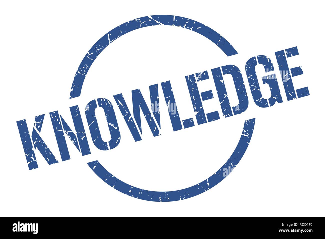 knowledge blue round stamp Stock Vector Image & Art - Alamy