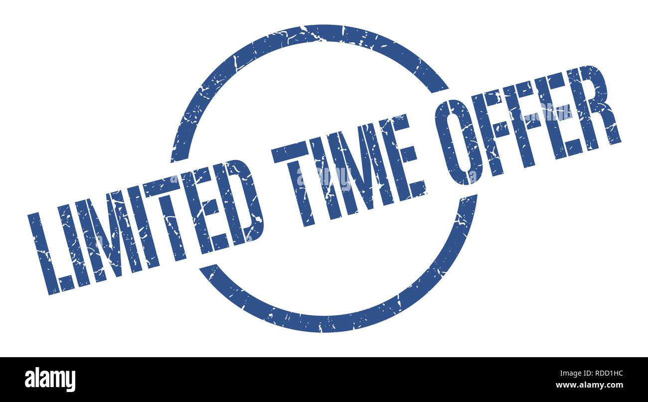 limited time offer blue round stamp Stock Vector Image & Art - Alamy