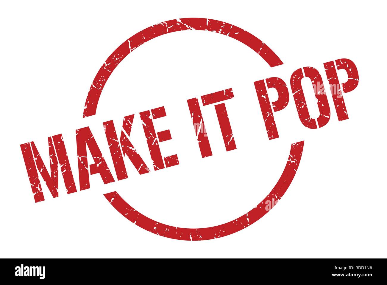 make it pop red round stamp Stock Vector Image & Art - Alamy