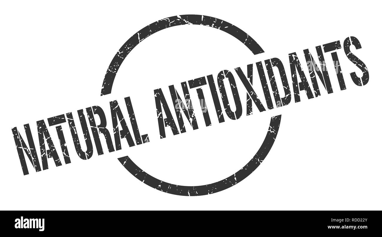 natural antioxidants black round stamp Stock Vector Image & Art - Alamy