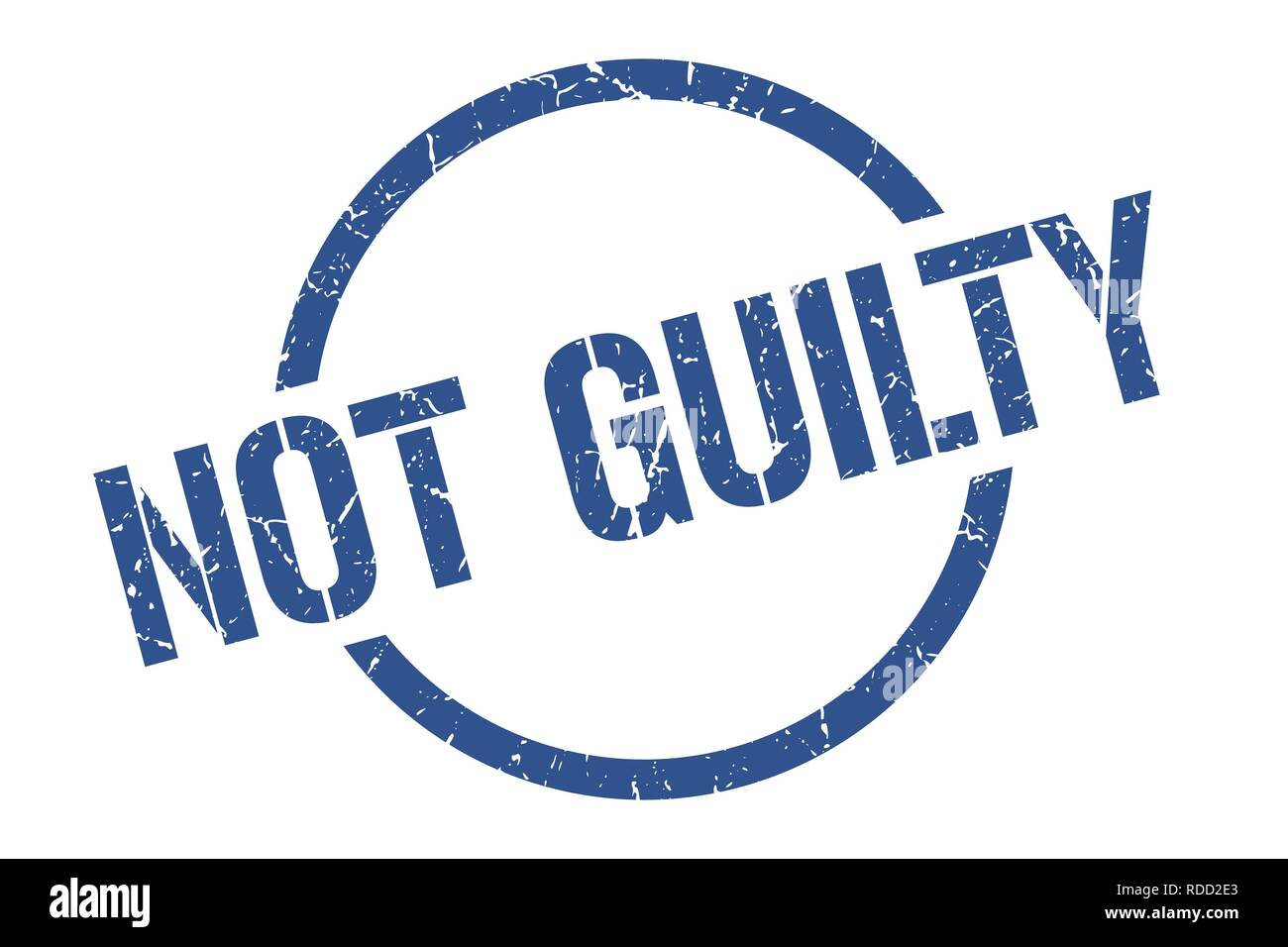 not guilty blue round stamp Stock Vector Image & Art - Alamy