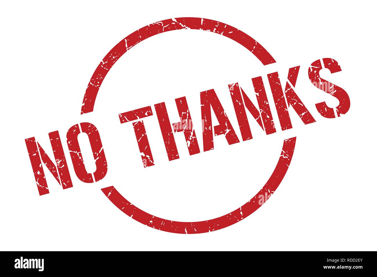 no thanks red round stamp Stock Vector Image & Art - Alamy