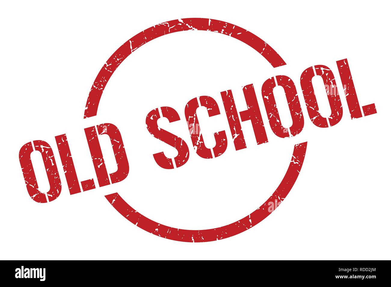 old school red round stamp Stock Vector Image & Art - Alamy