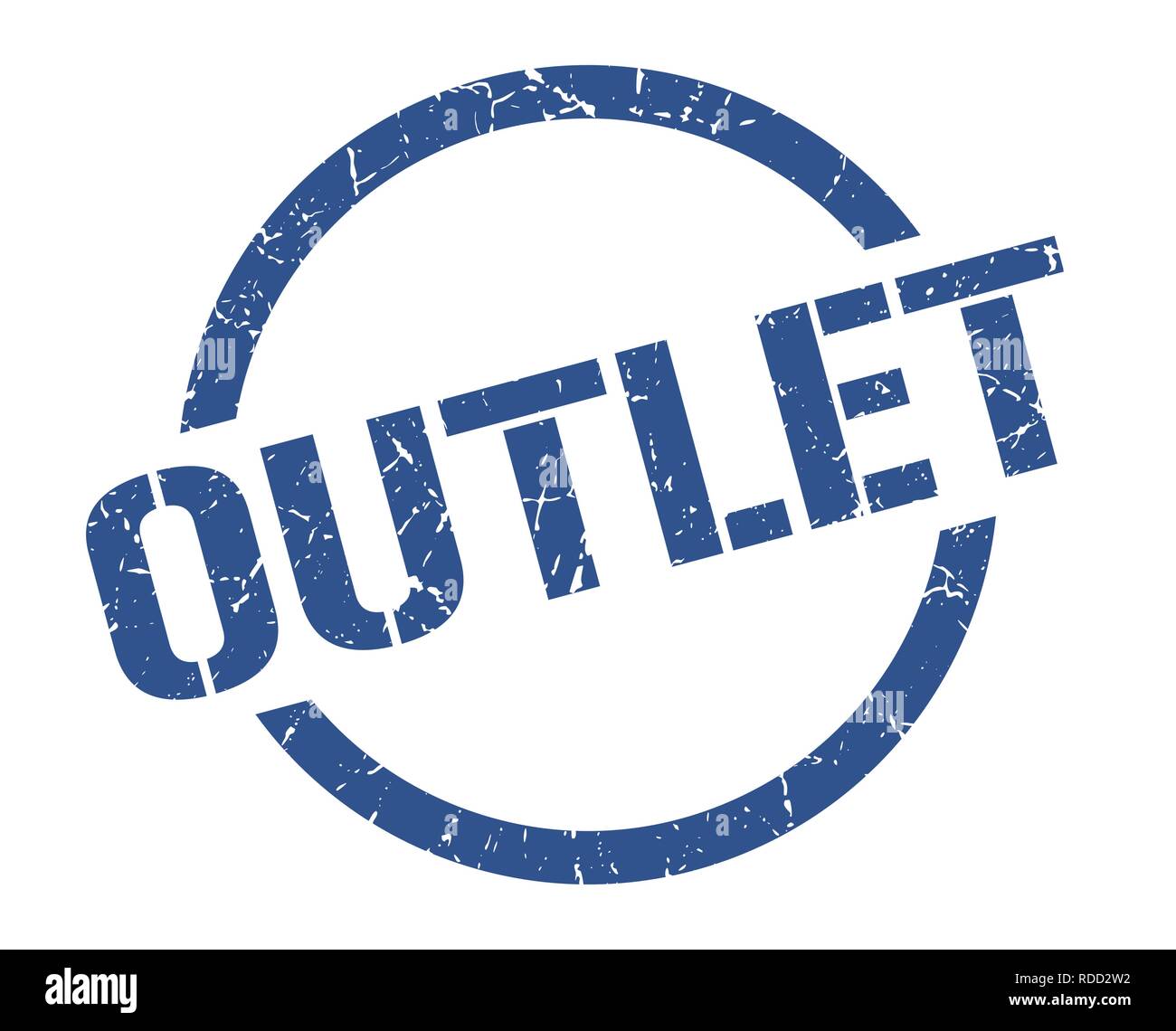 outlet blue round stamp Stock Vector Image & Art - Alamy