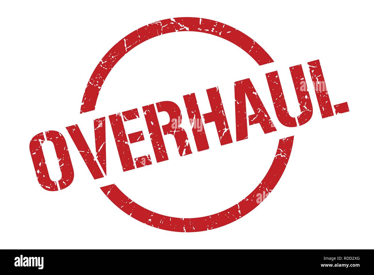overhaul red round stamp Stock Vector Image & Art - Alamy