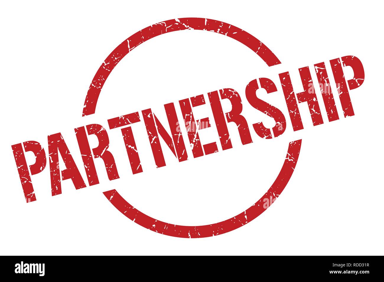partnership red round stamp Stock Vector Image & Art - Alamy