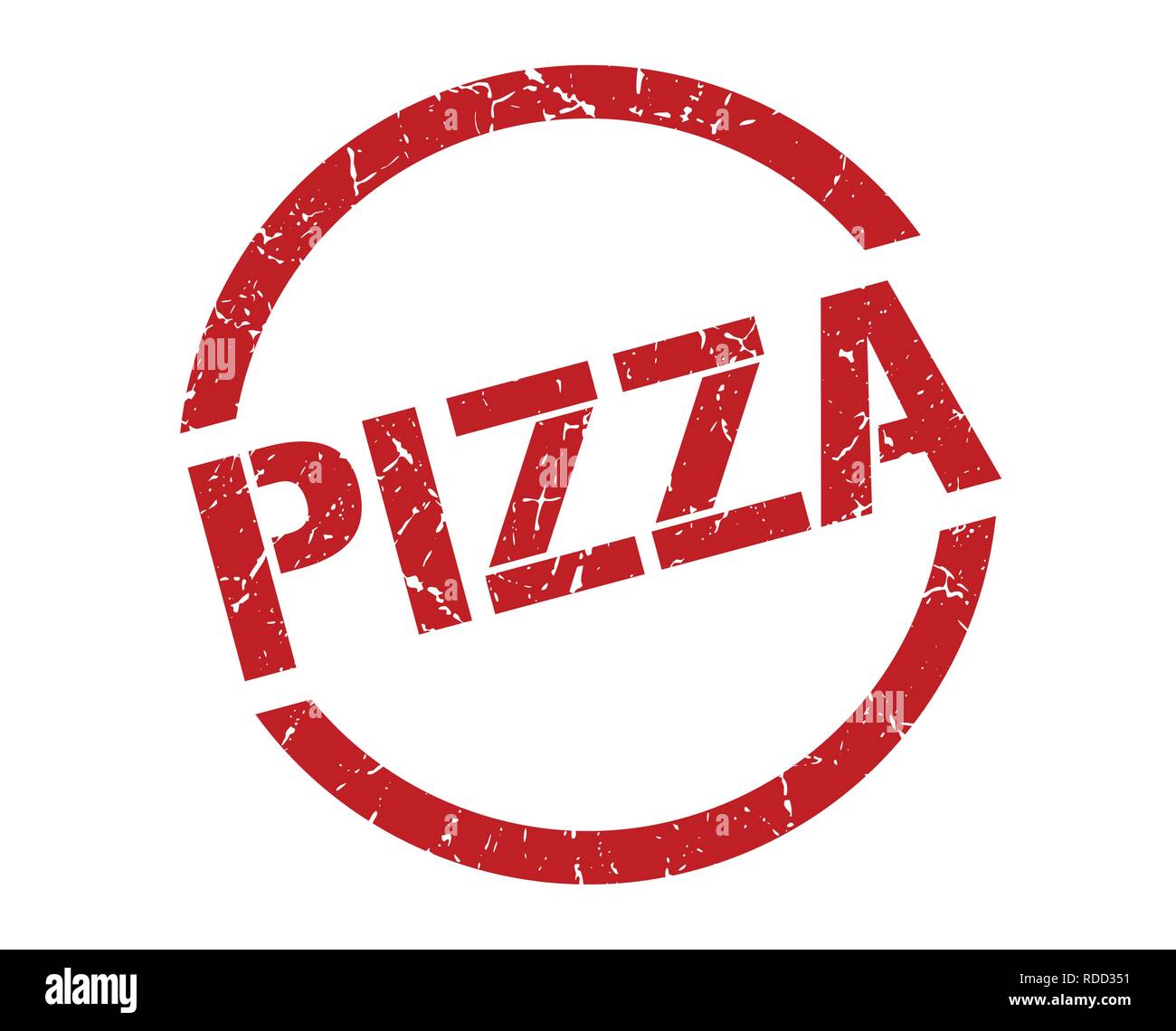 pizza red round stamp Stock Vector Image & Art - Alamy
