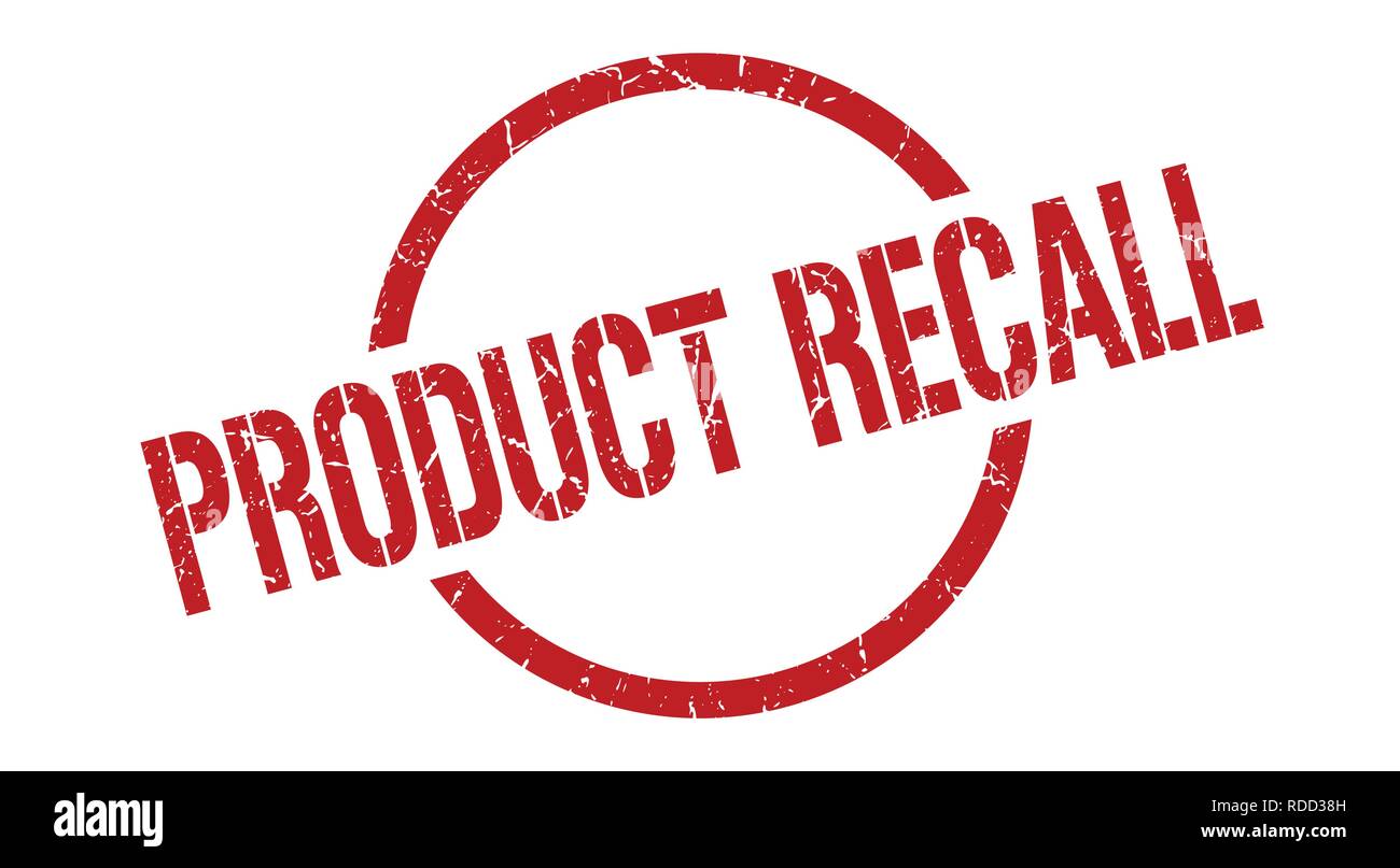 product recall red round stamp Stock Vector Image & Art - Alamy