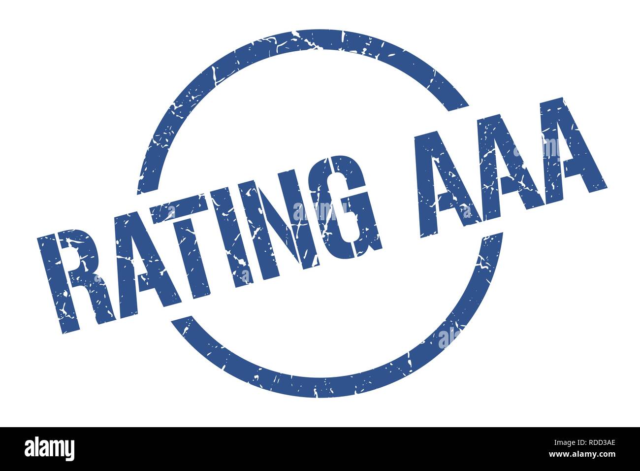 rating aaa blue round stamp Stock Vector Image & Art - Alamy