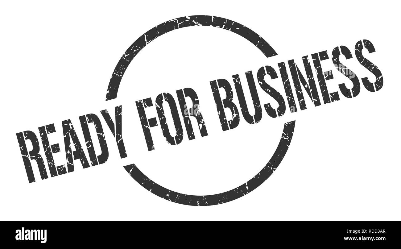 ready for business black round stamp Stock Vector Image & Art - Alamy