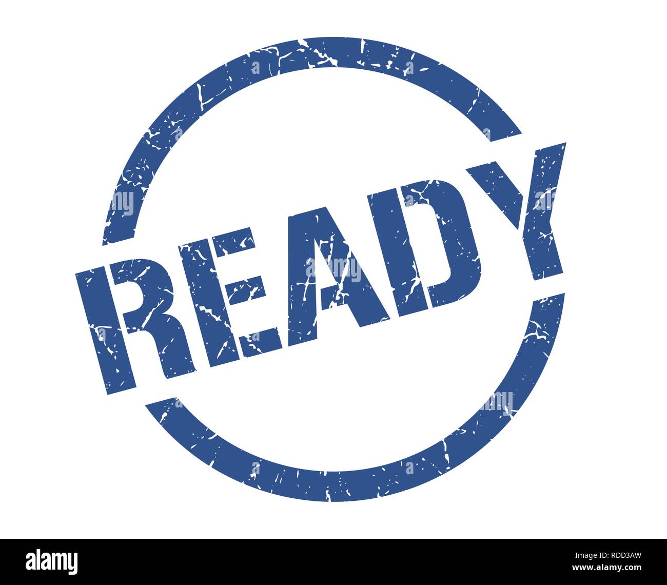 ready blue round stamp Stock Vector Image & Art - Alamy