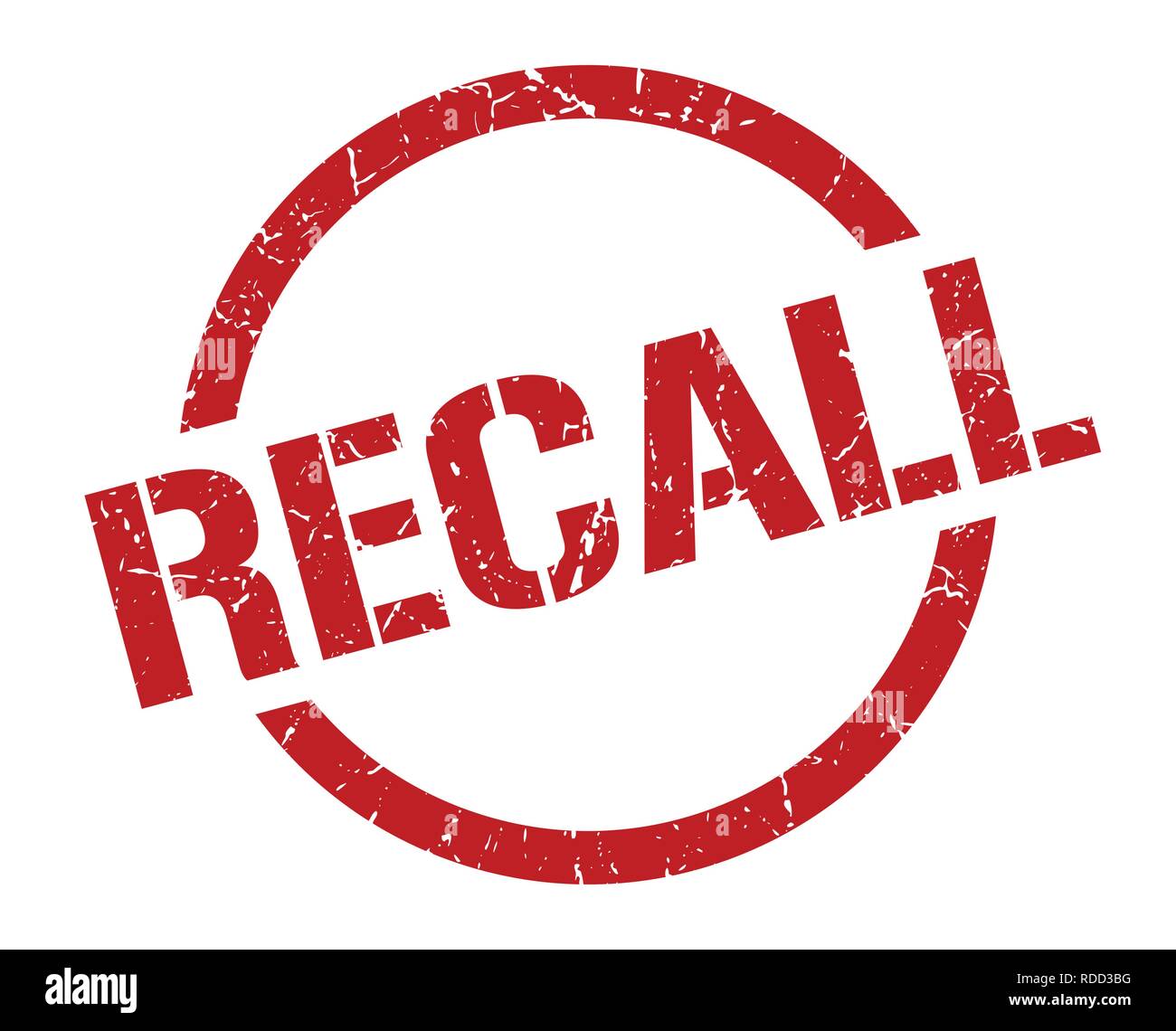 recall red round stamp Stock Vector Image & Art - Alamy