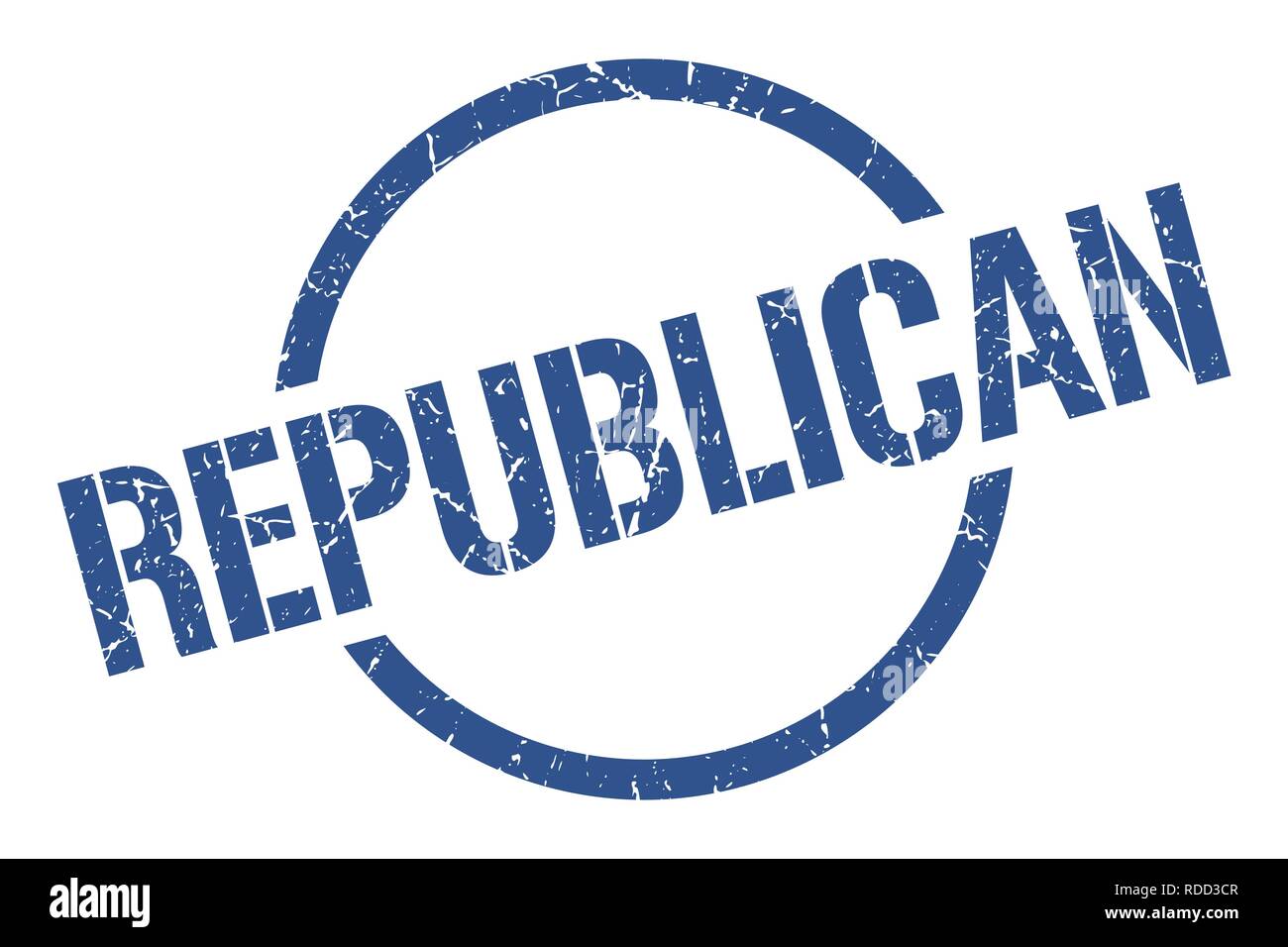 republican blue round stamp Stock Vector Image & Art - Alamy
