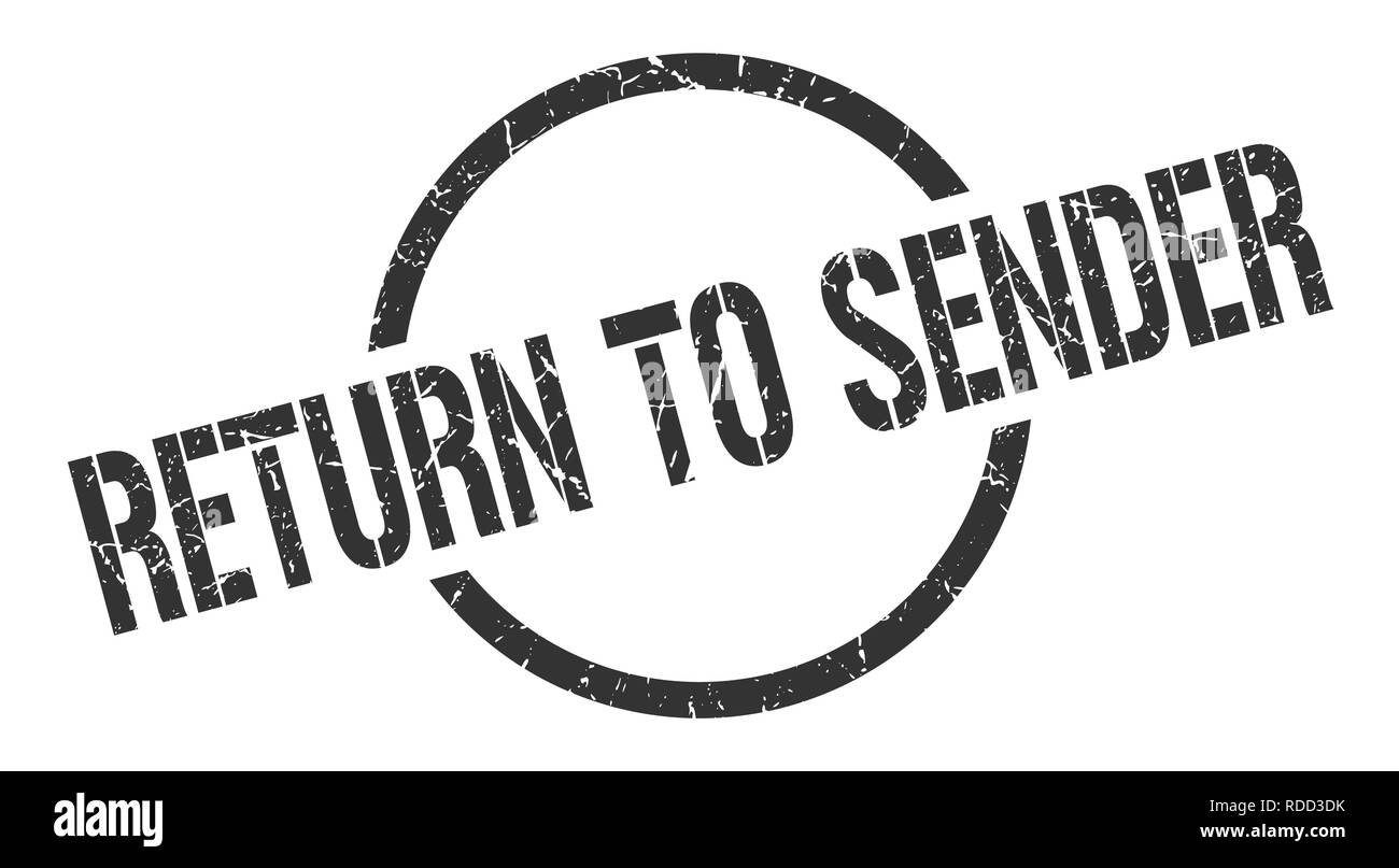 return to sender black round stamp Stock Vector Image & Art - Alamy