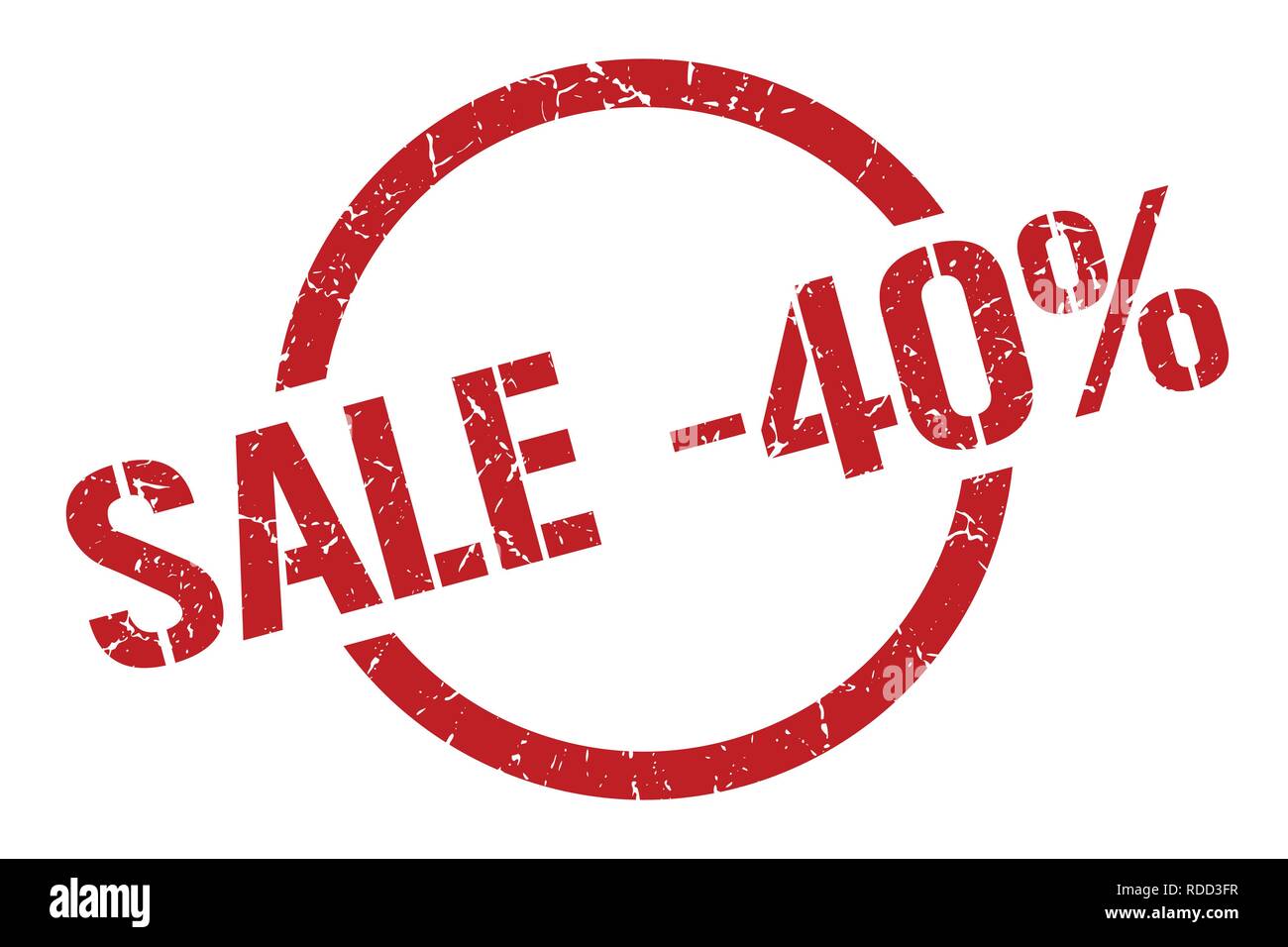 sale -40% red round stamp Stock Vector Image & Art - Alamy