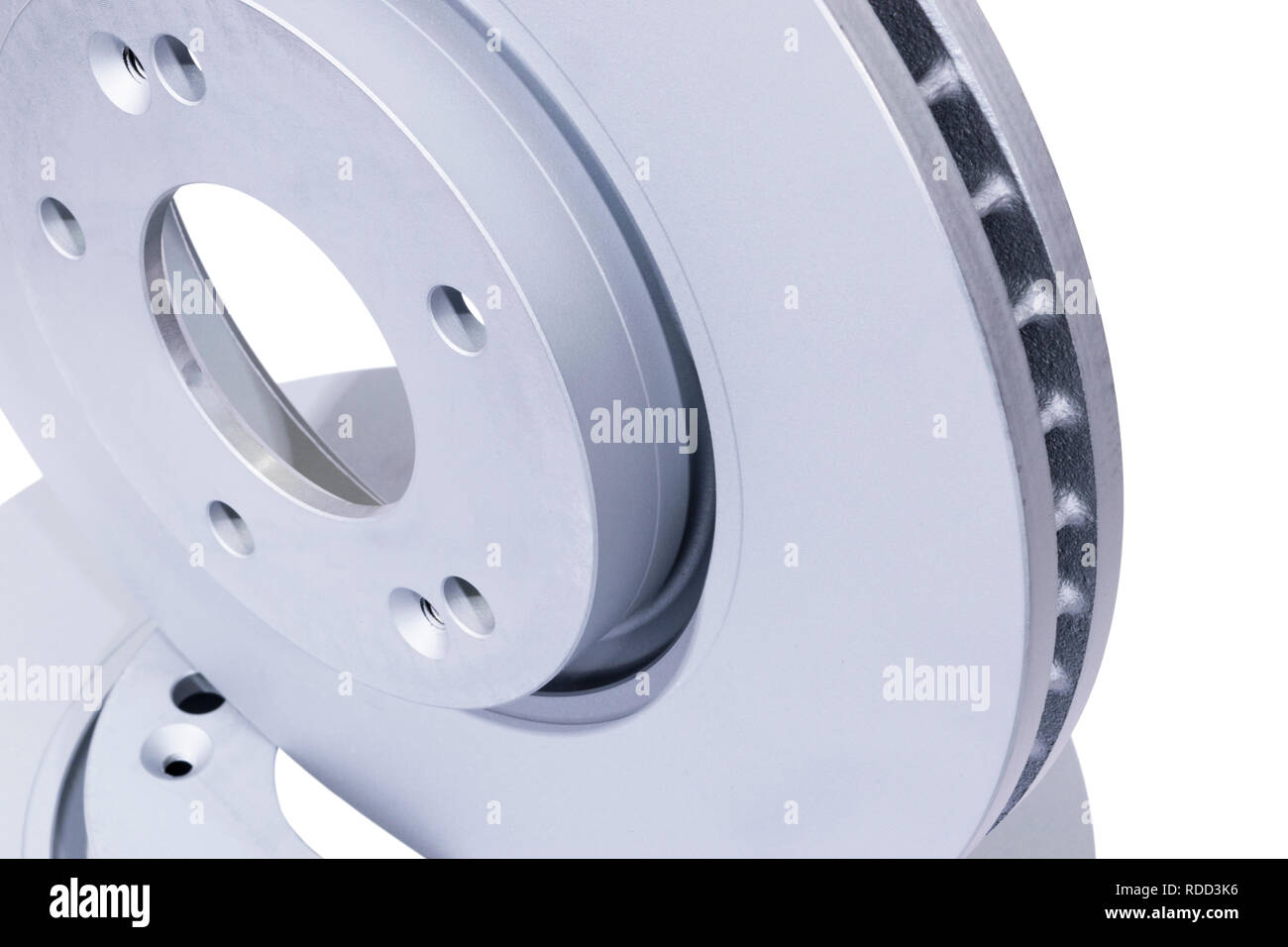 Two Car Brake disc isolated on white background. Auto parts. Brake disc ...