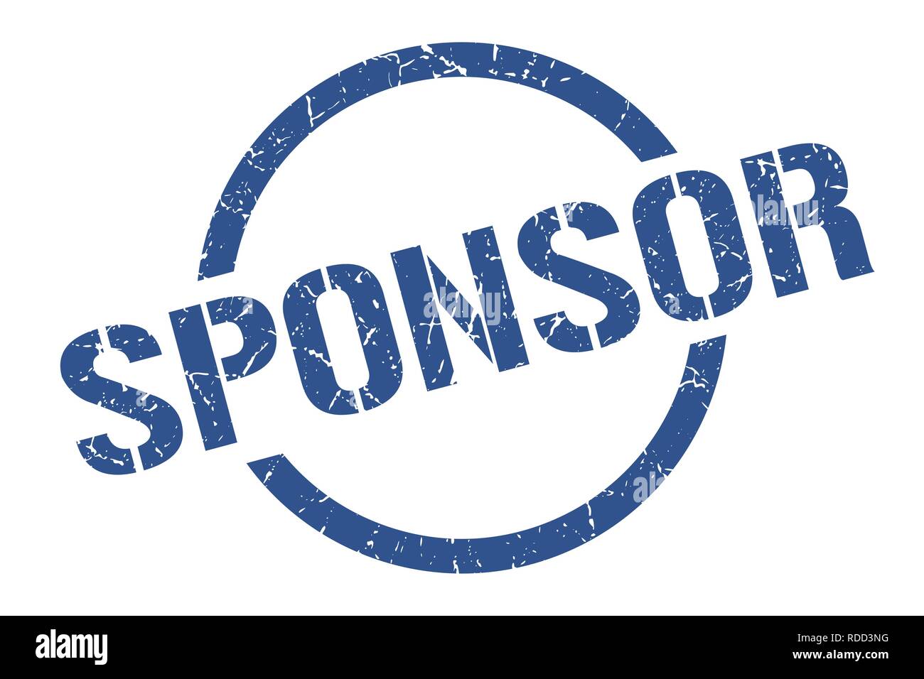 sponsor blue round stamp Stock Vector Image & Art - Alamy