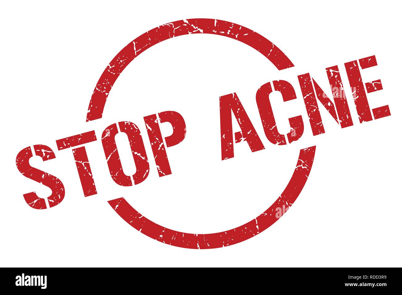 stop acne red round stamp Stock Vector Image & Art - Alamy