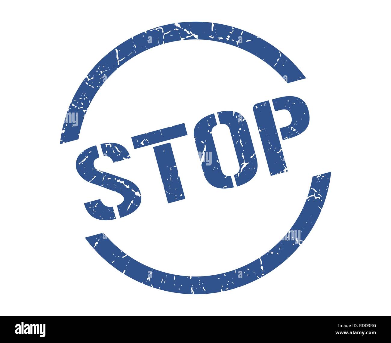 stop blue round stamp Stock Vector Image & Art - Alamy