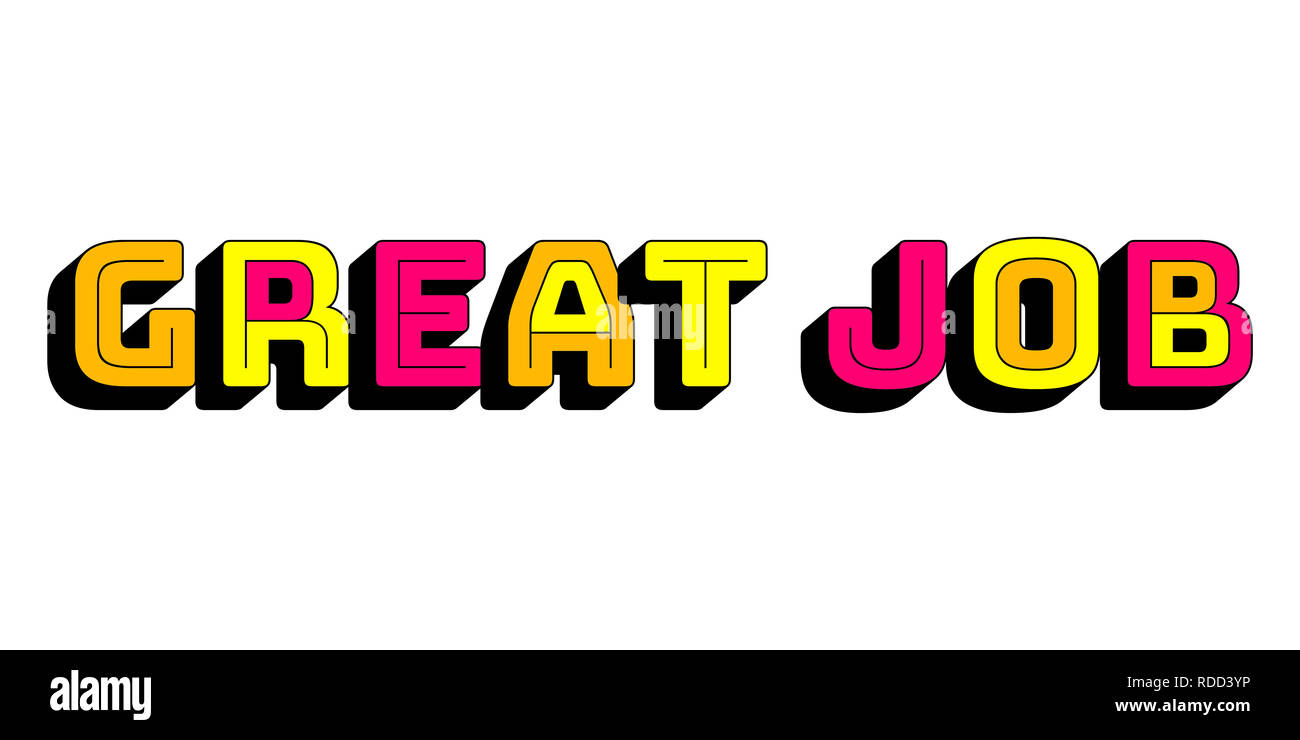 Great job / great work compliment illustration Stock Photo - Alamy