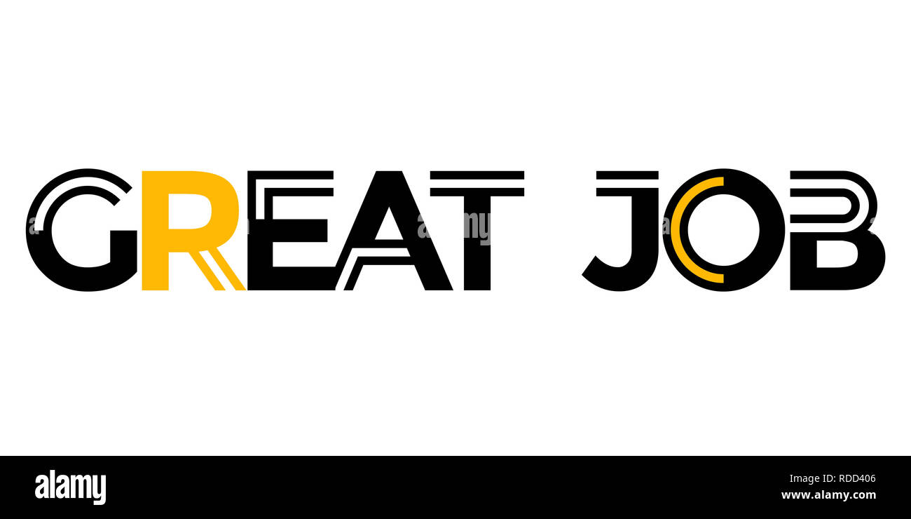 Great job / great work compliment illustration Stock Photo - Alamy