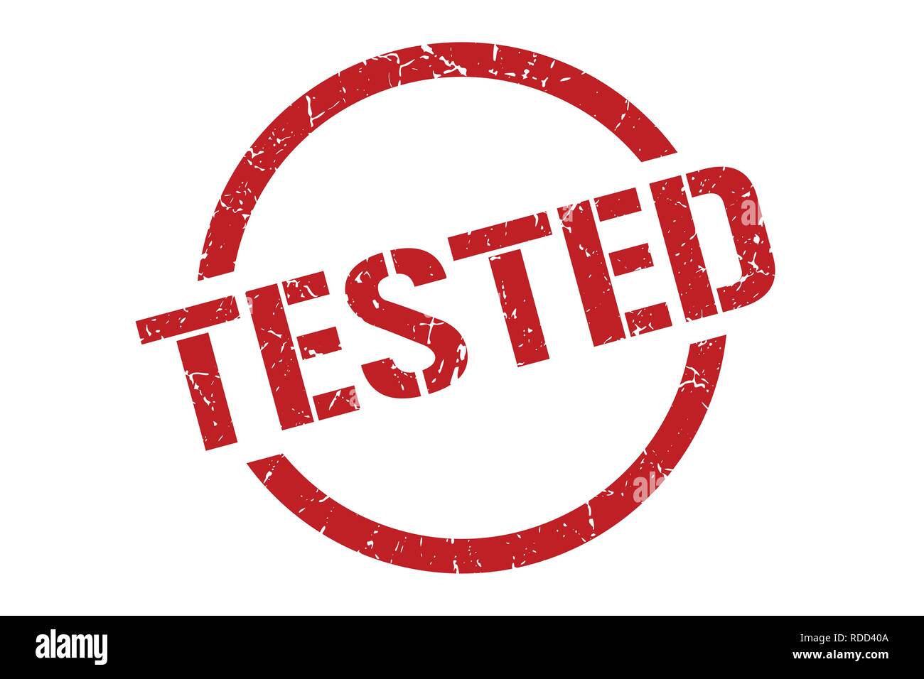 Red scratched stamp test hi-res stock photography and images - Alamy