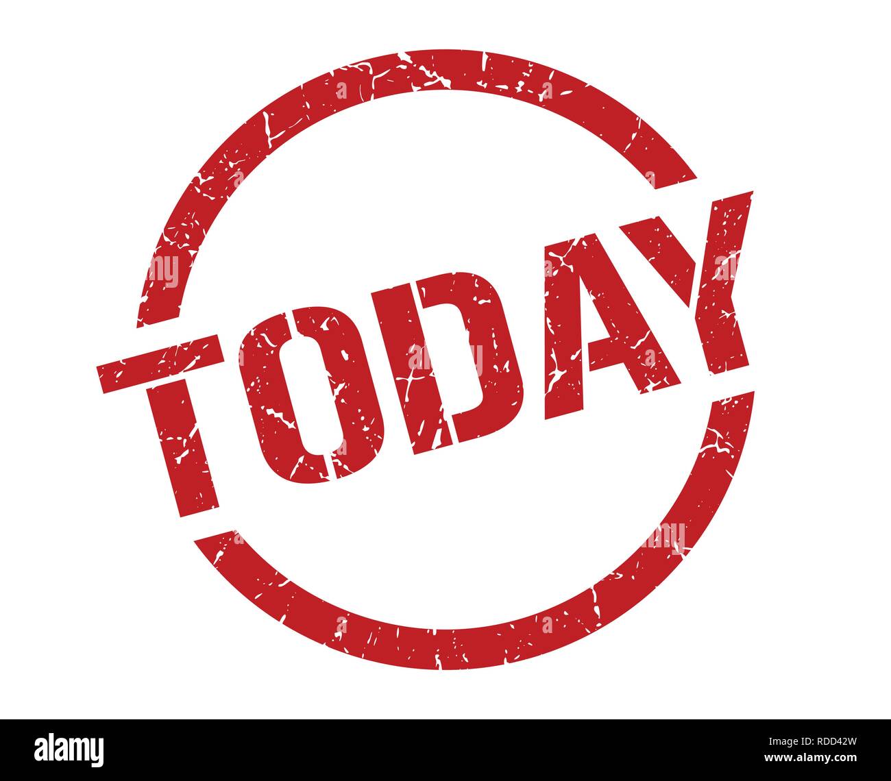 Today red round stamp Stock Vector Images - Alamy
